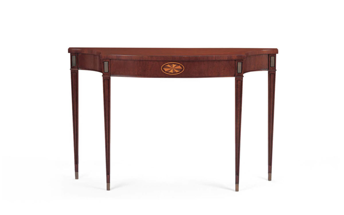 Console with Inlay and Brass Toes - Decca Home Furniture